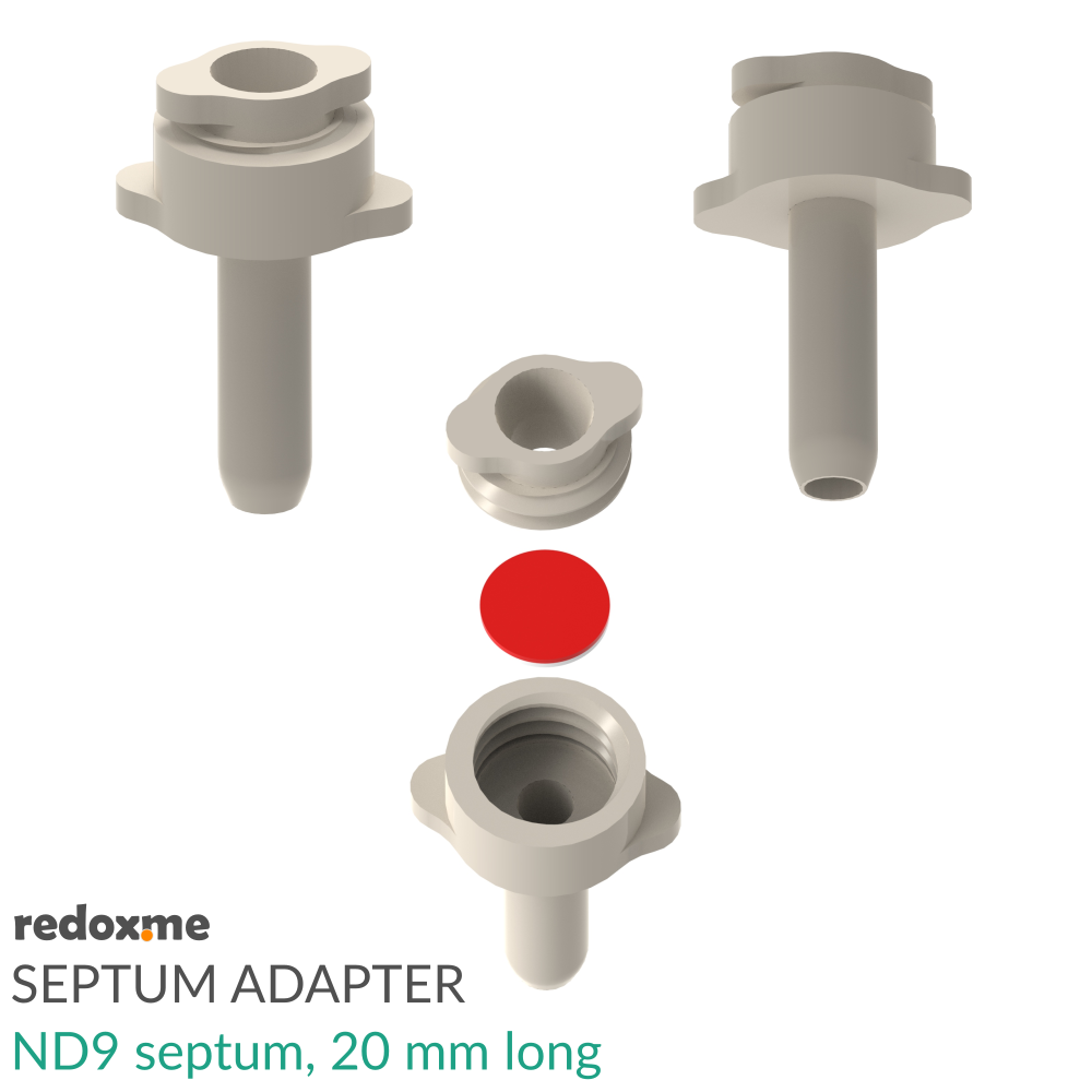 Septum Adapter, ND9 septum, 20 mm long | affordable research equipment