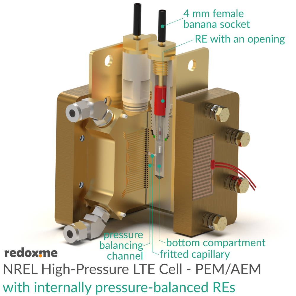 NREL High-Pressure LTE Cell - PEM/AEM with internally pressure-balanced ...