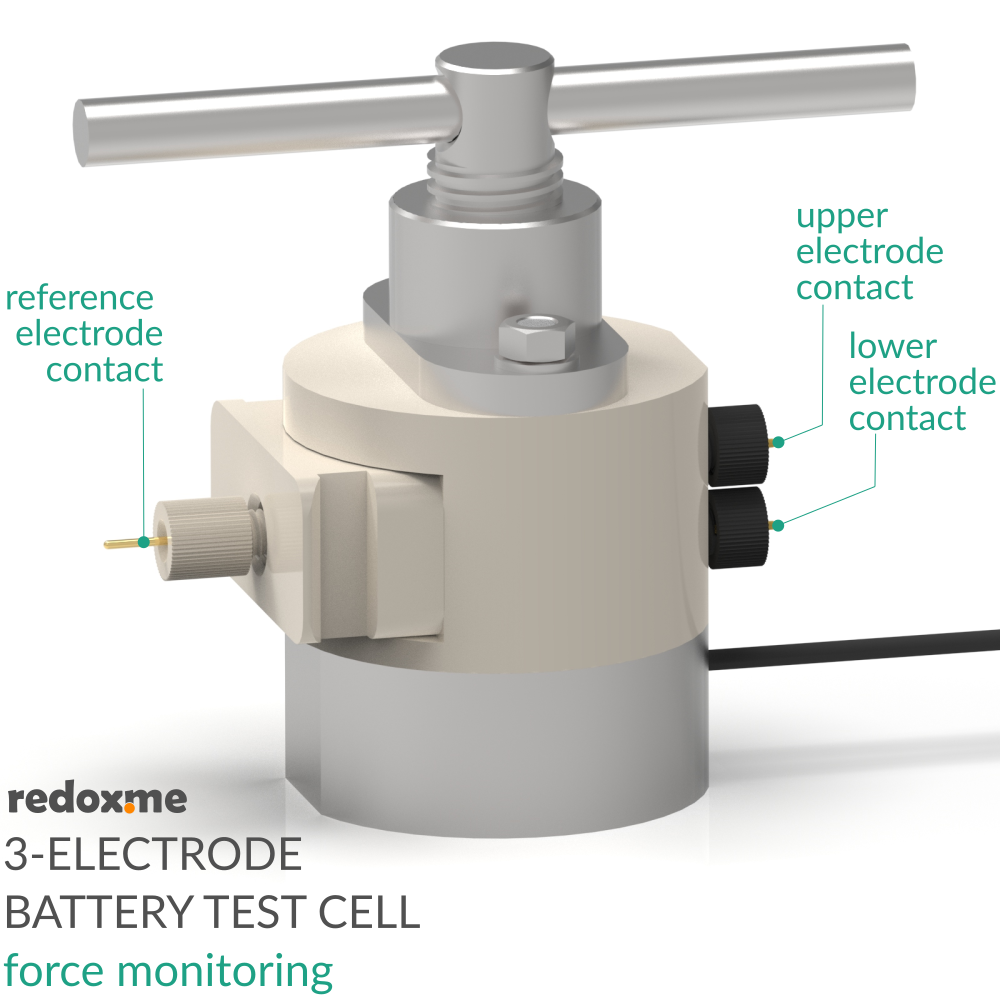 Three Electrode Battery Test Cell – force monitoring | affordable ...