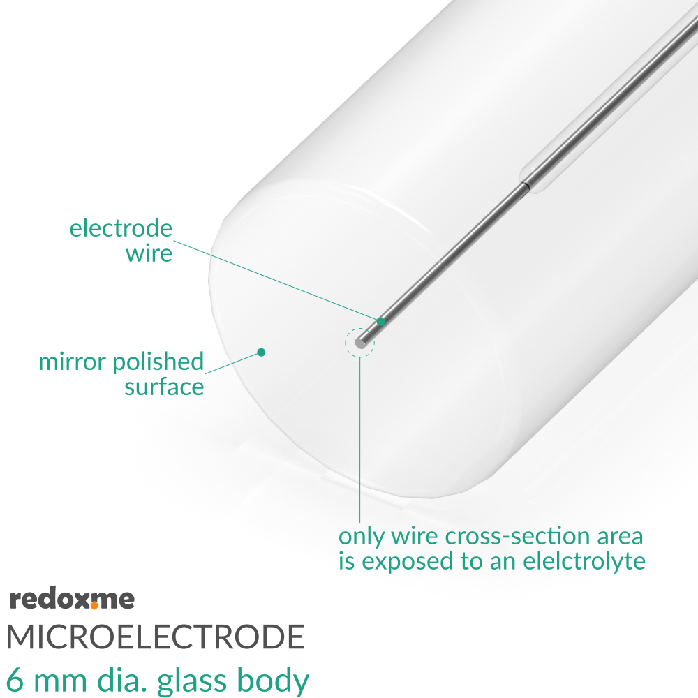 Microelectrode - 6 mm dia. glass body | affordable research equipment