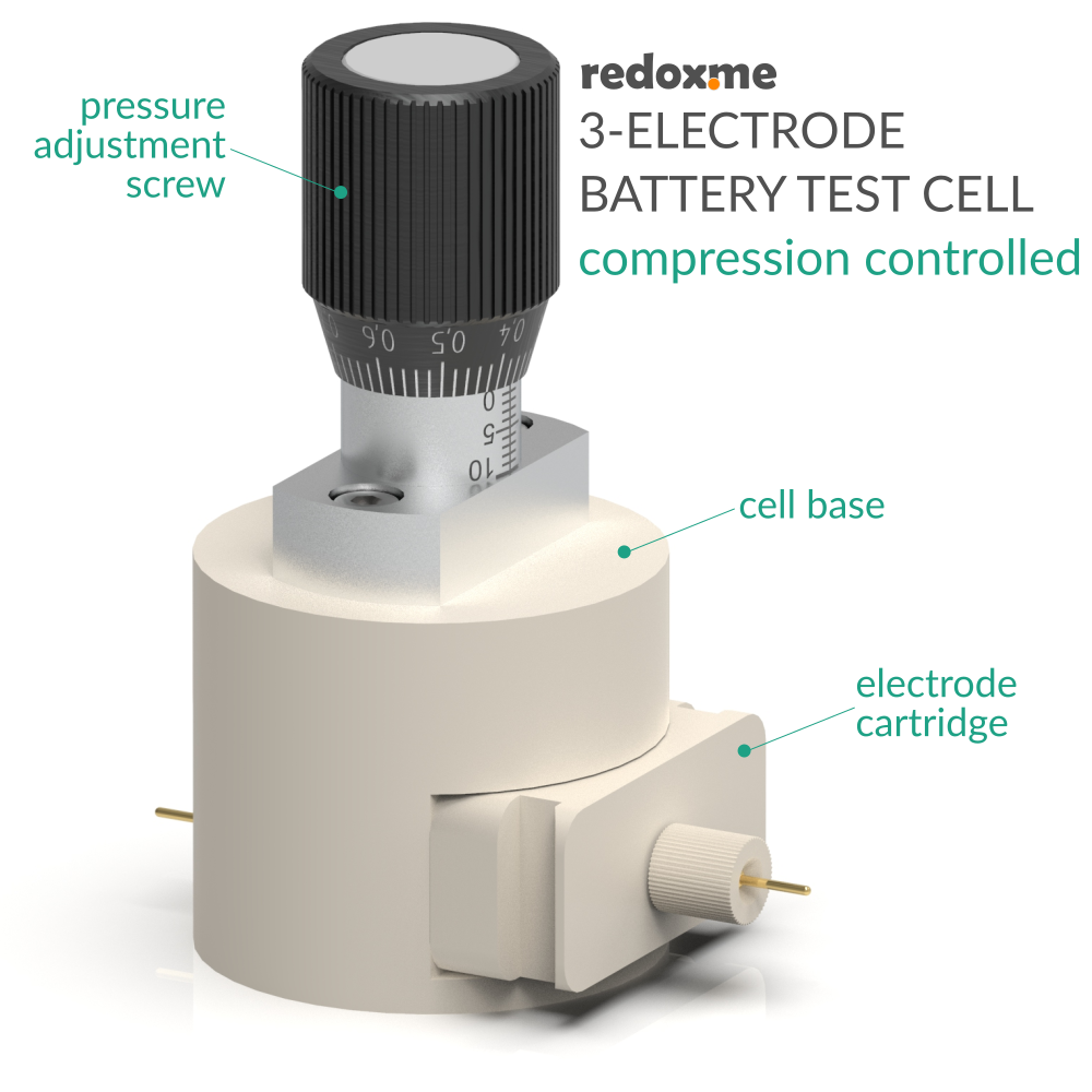 Three Electrode Battery Test Cell – compression controlled | affordable ...