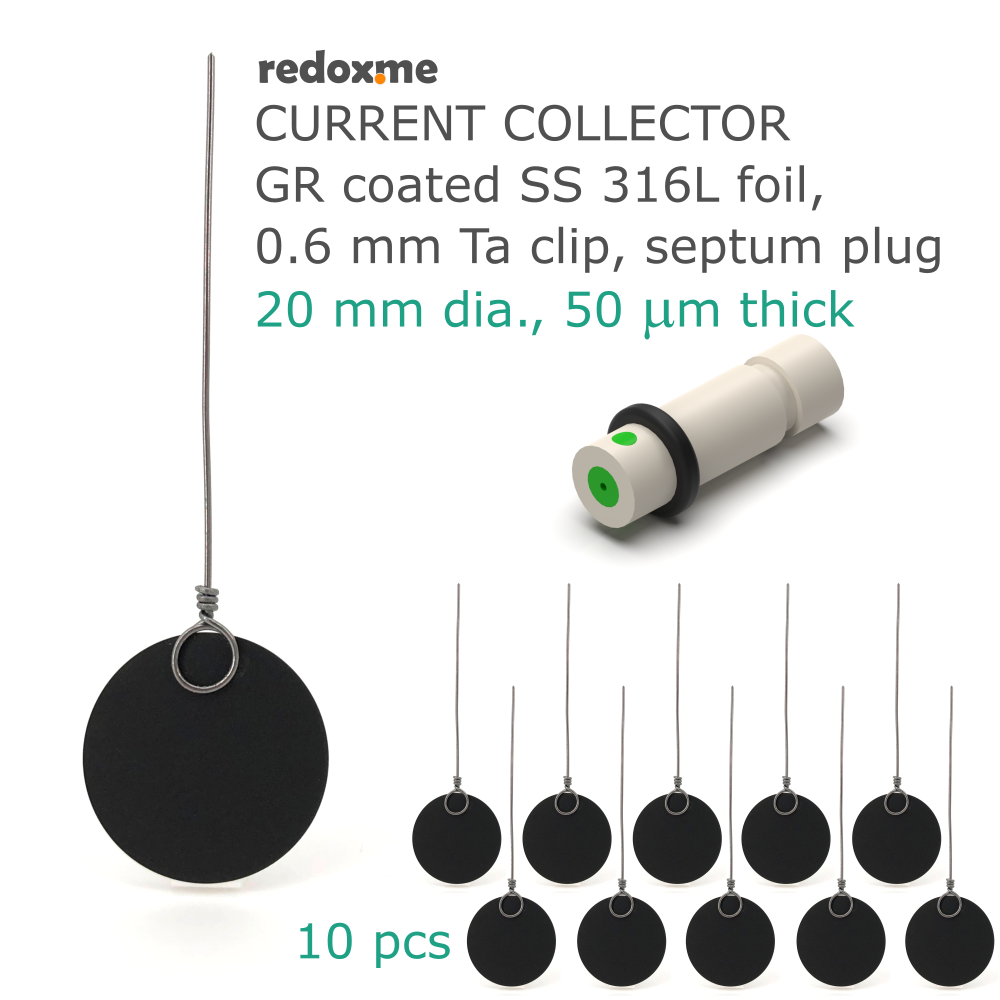 Current Collector - Graphite coated Stainless Steel 316L foil with ...